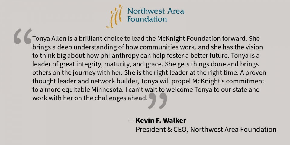 Tonya Allen Joins McKnight as President - McKnight Foundation