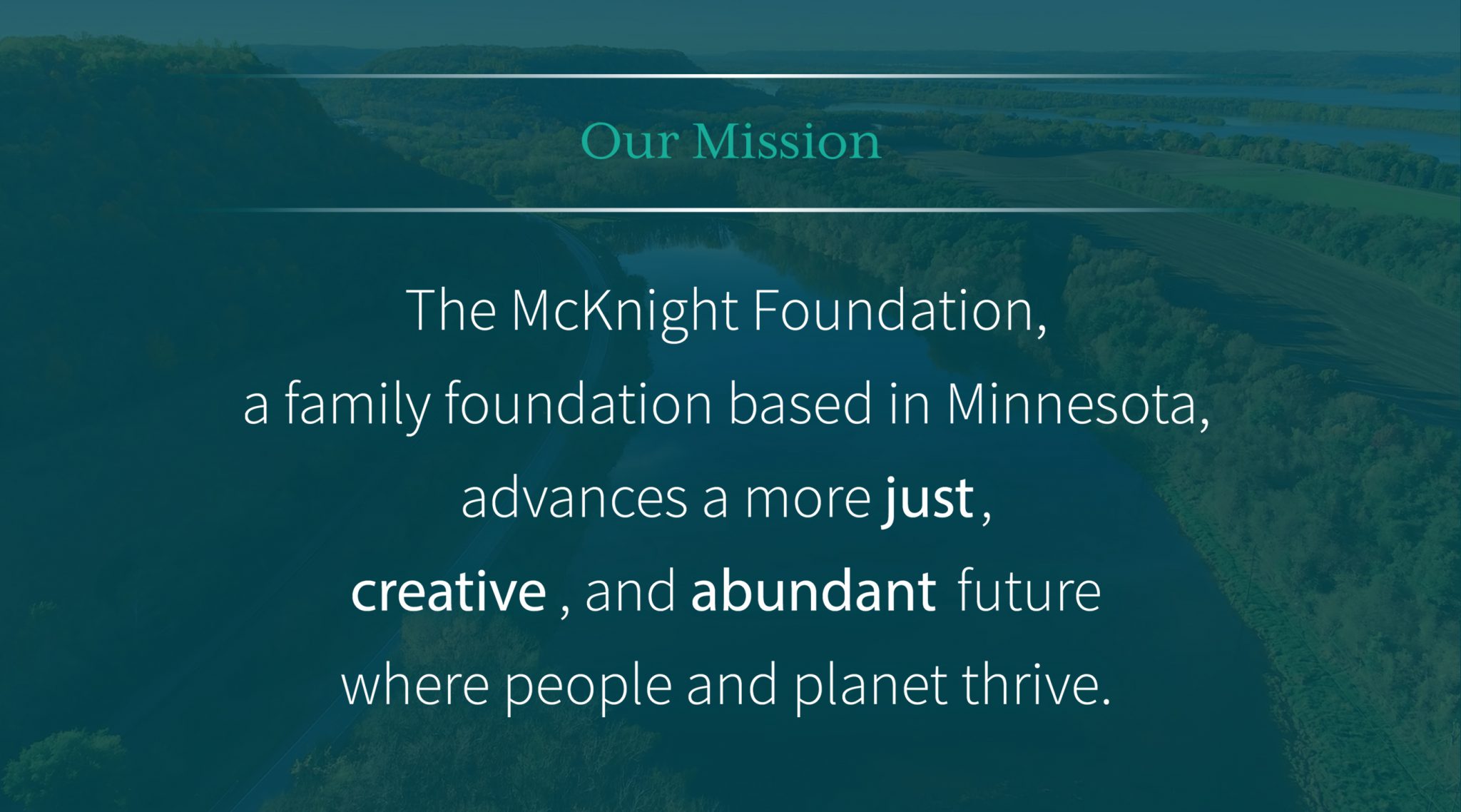 Mission & Values - McKnight Foundation